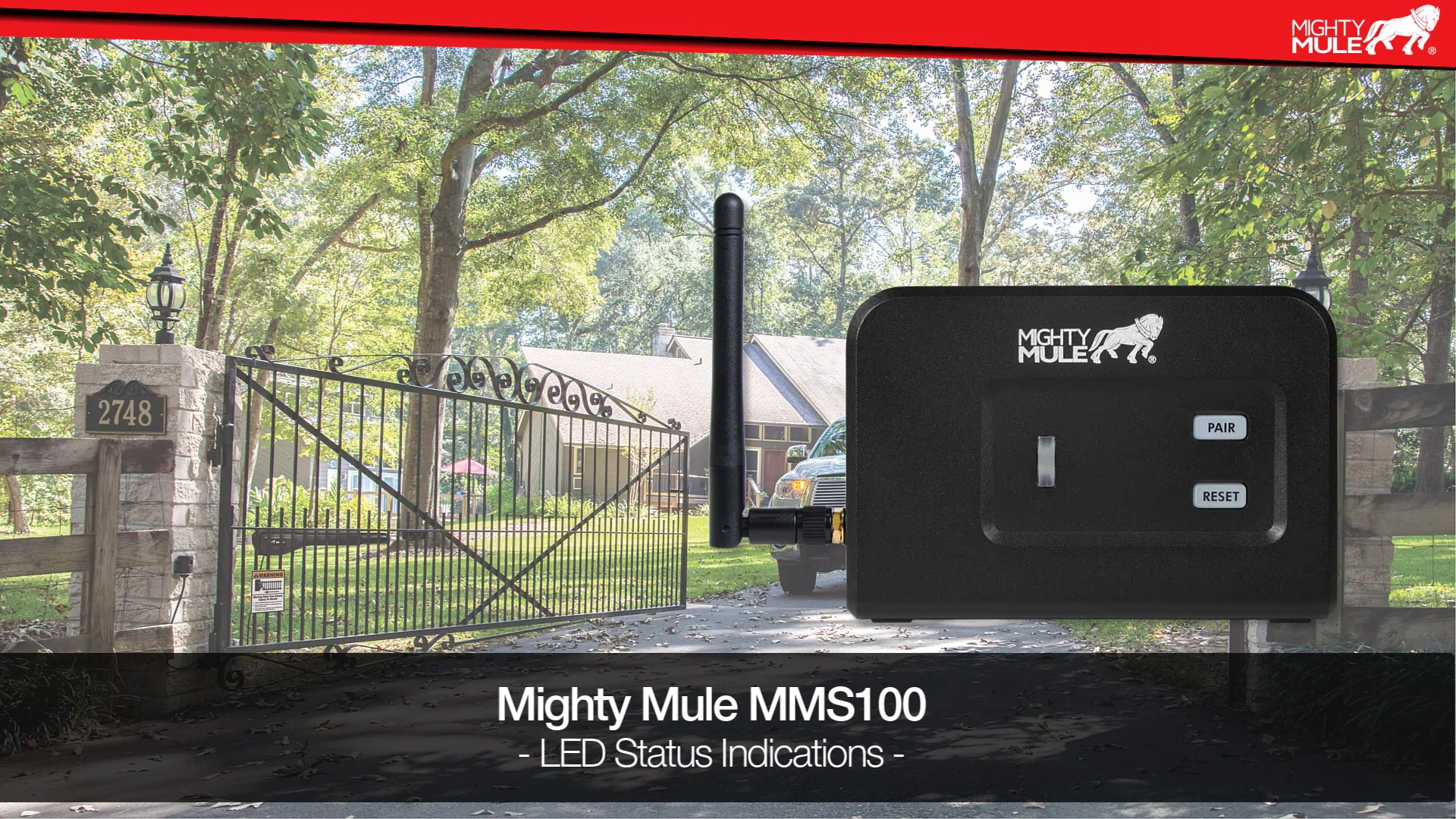 Mighty Mule 371W / 372W / 571W / 572W Installation - MMS100 LED Status ...