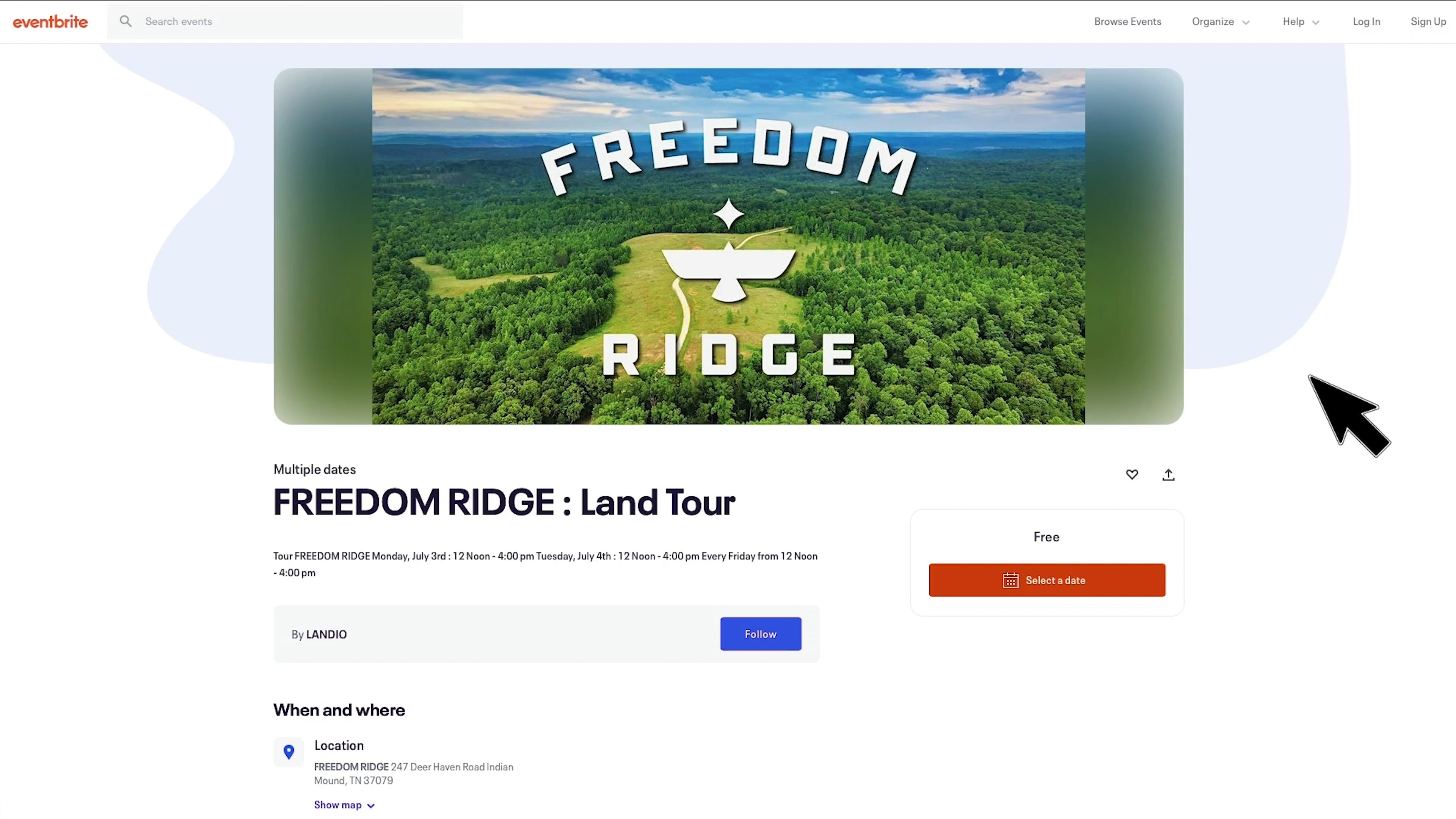 FREEDOM RIDGE : Tour Registration on Vimeo