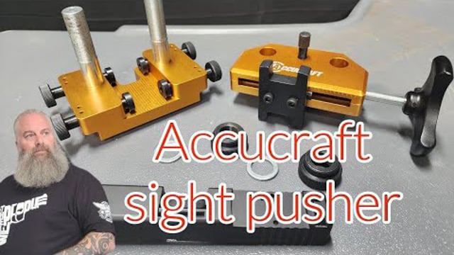 How to push sights on Glock and other slides - Accucraft sight pusher ...