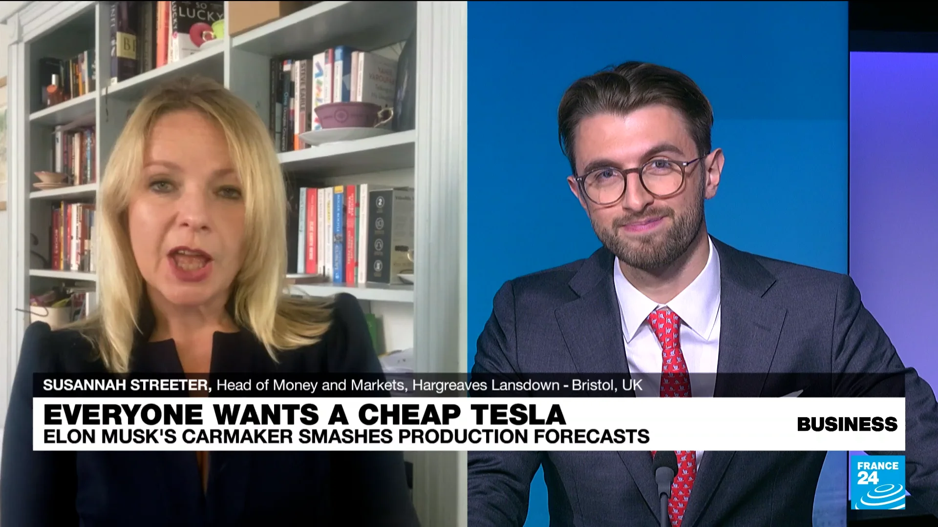 Susannah Streeter - Hargreaves Lansdown - Tesla - France 24 on Vimeo