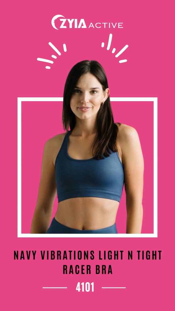 Navy Vibrations Light n Tight Racer Bra #4101 on Vimeo