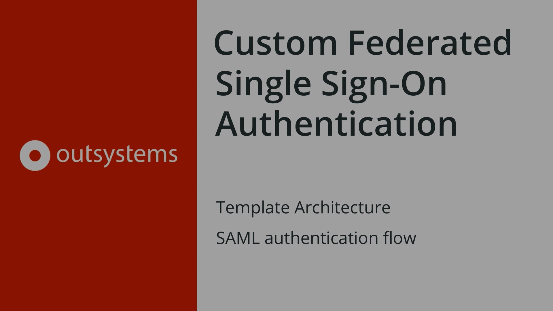 Custom Federated Single Sign-On Authentication [ko-KR / 11] on Vimeo