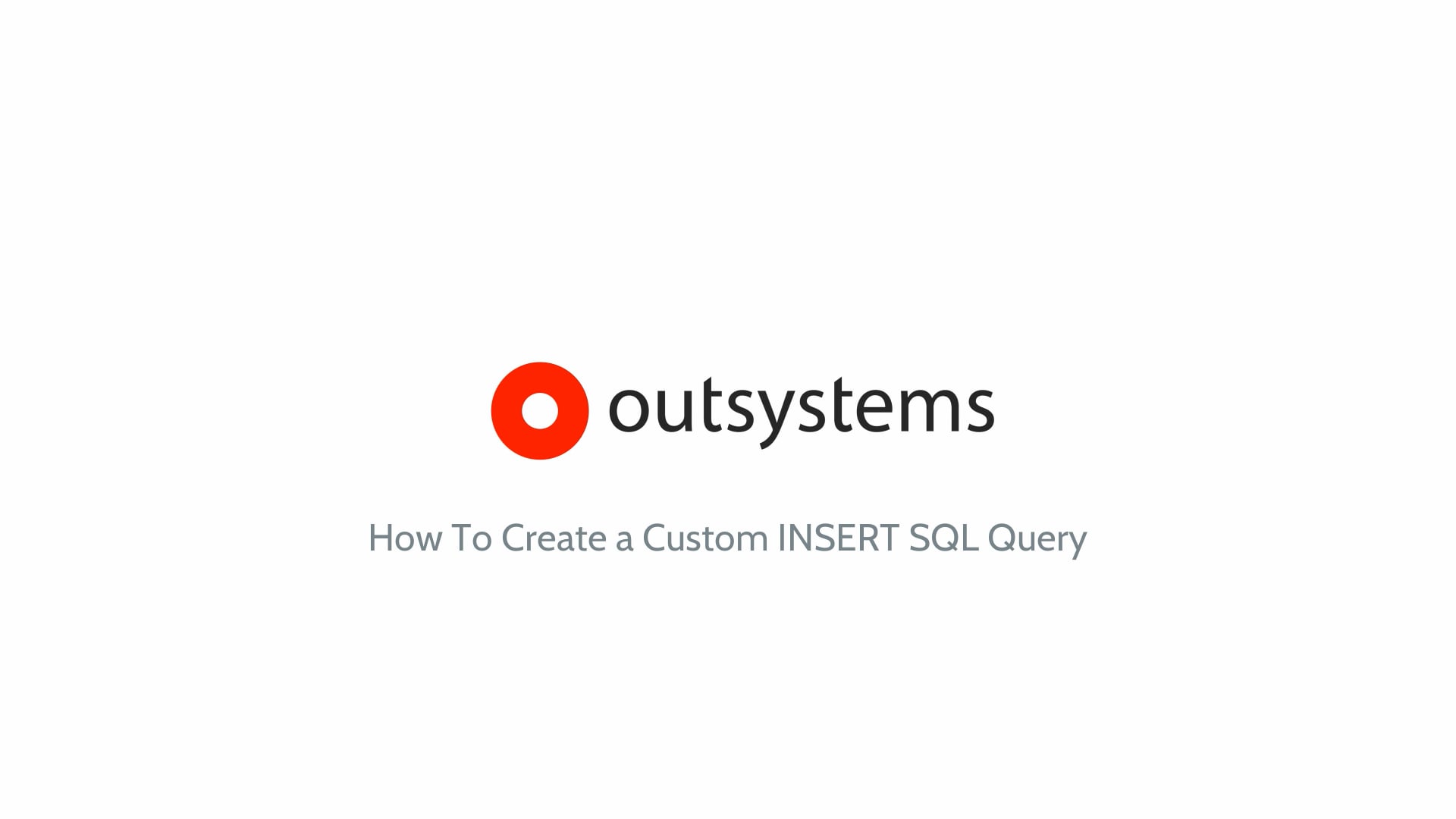 Demo: How To Create a Custom INSERT SQL Query [ko-KR / ODC] on Vimeo