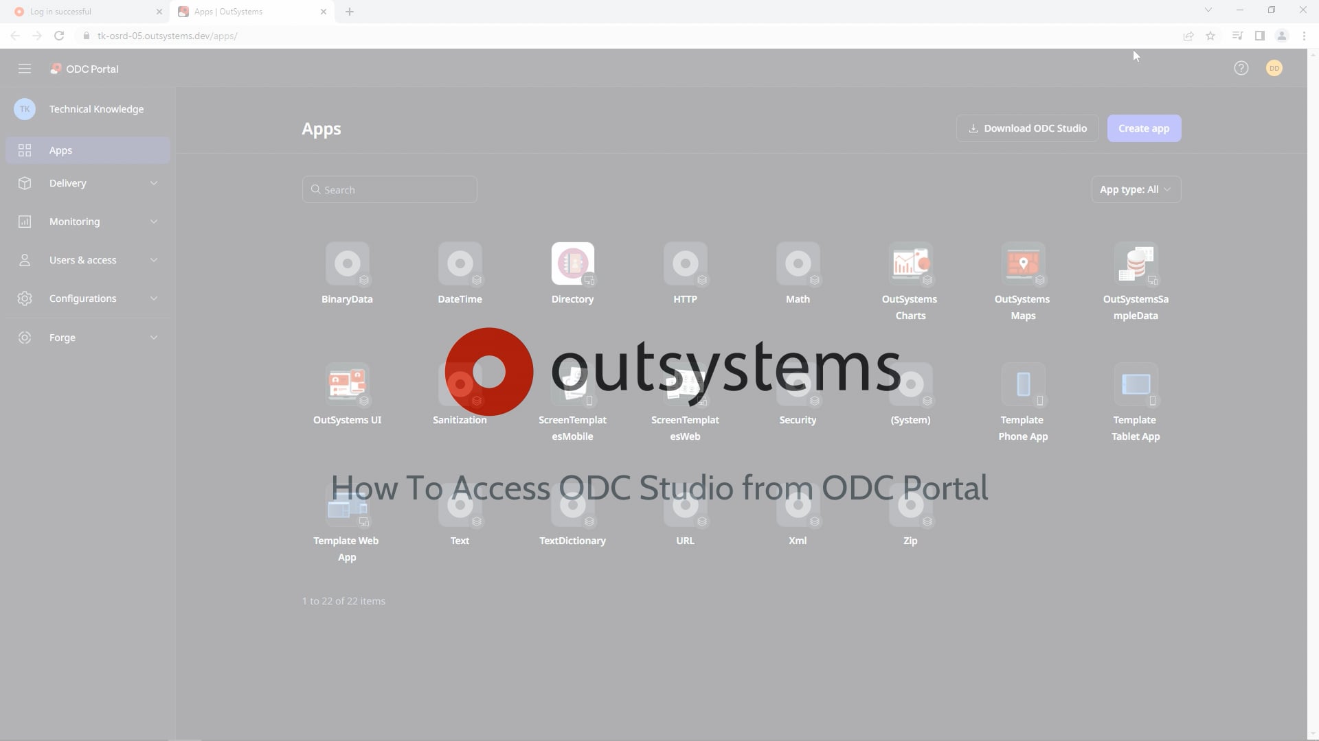 How to Access ODC Studio from ODC Portal [ko-KR / ODC] on Vimeo