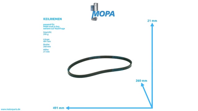 51968200275 - MOPA KEILRIEMEN passend für MAN truck & bus Motoren on Vimeo