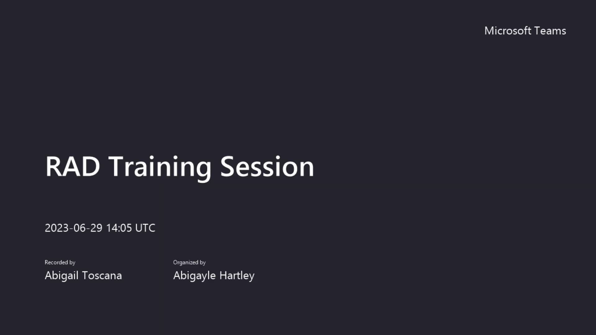 RAD Training Session-#3 on Vimeo