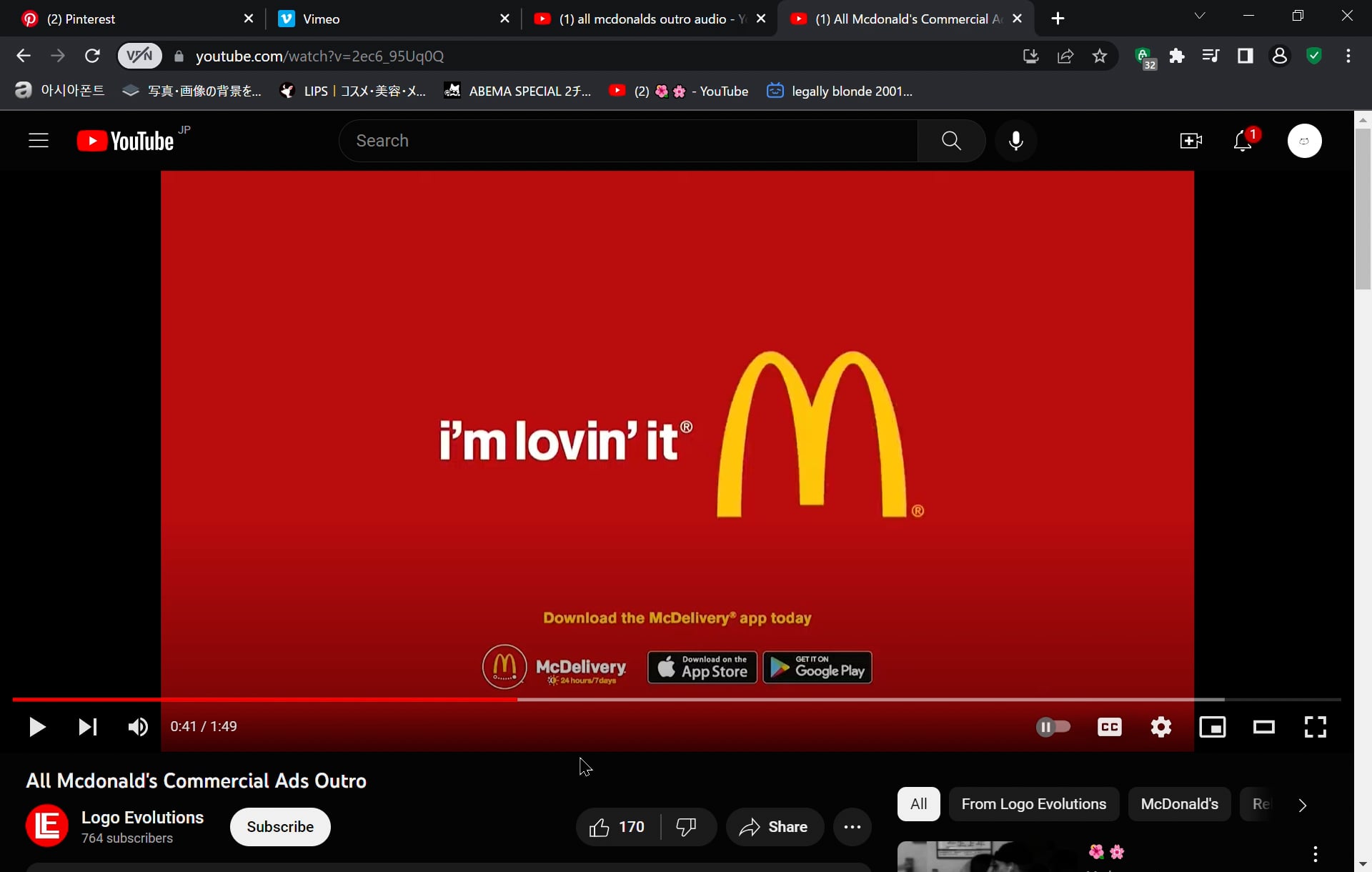 (1) All Mcdonald's Commercial Ads Outro - YouTube - Avast Secure ...