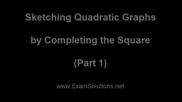 Algebra_Completing the square_Applications of completing the square ...