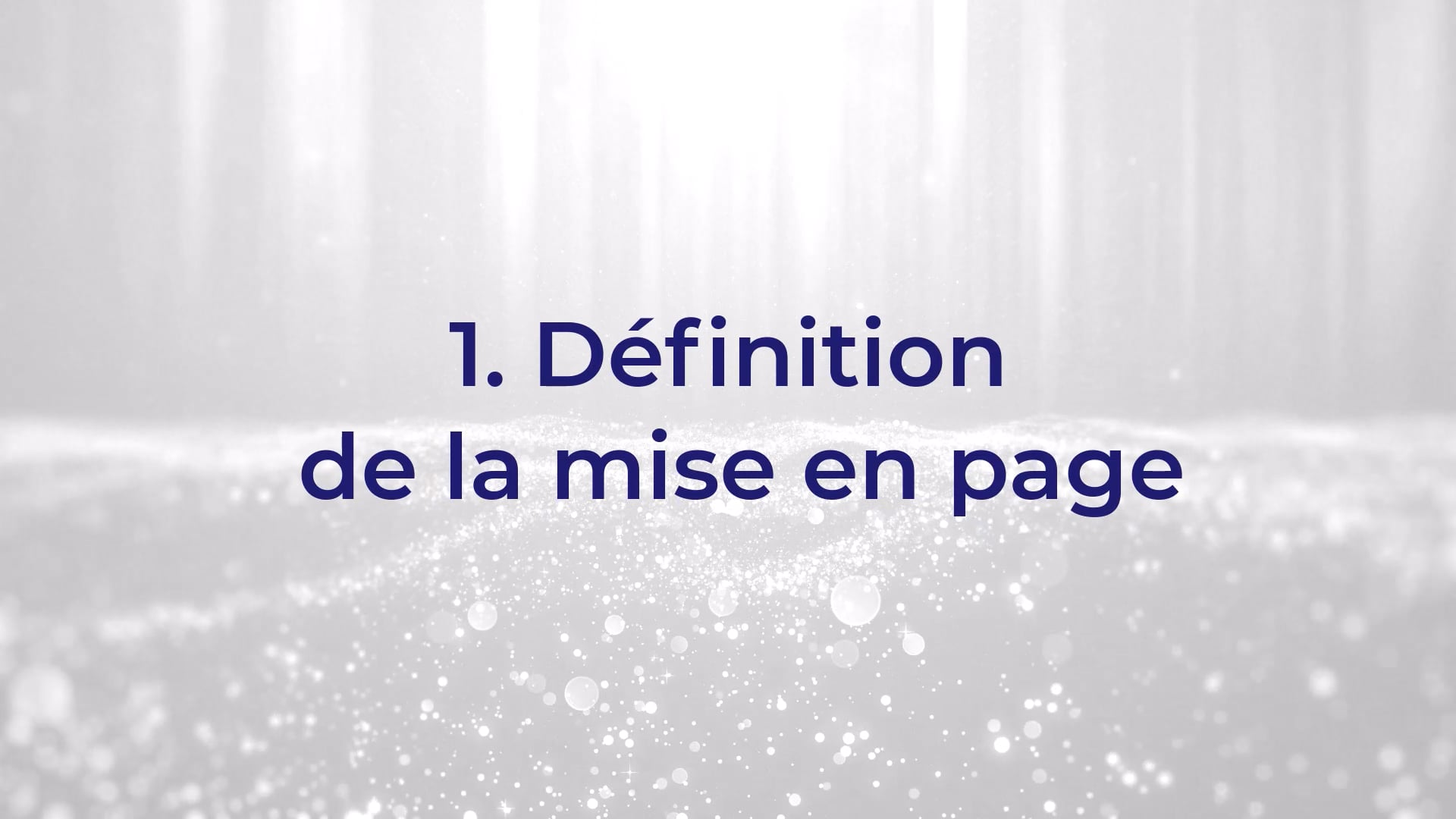 1. Définition de la mise en page on Vimeo