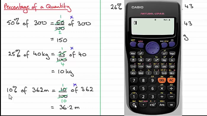 Ratios_Ratio, proportion and rates of change_Finding a percentage of a ...