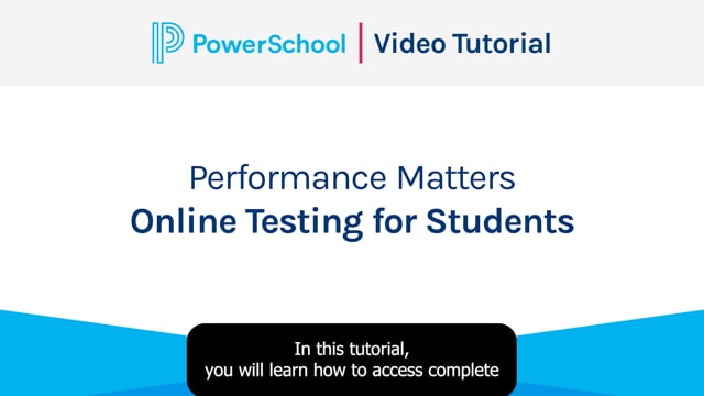 Performance Matters Video Tutorials - OLA for Students on Vimeo