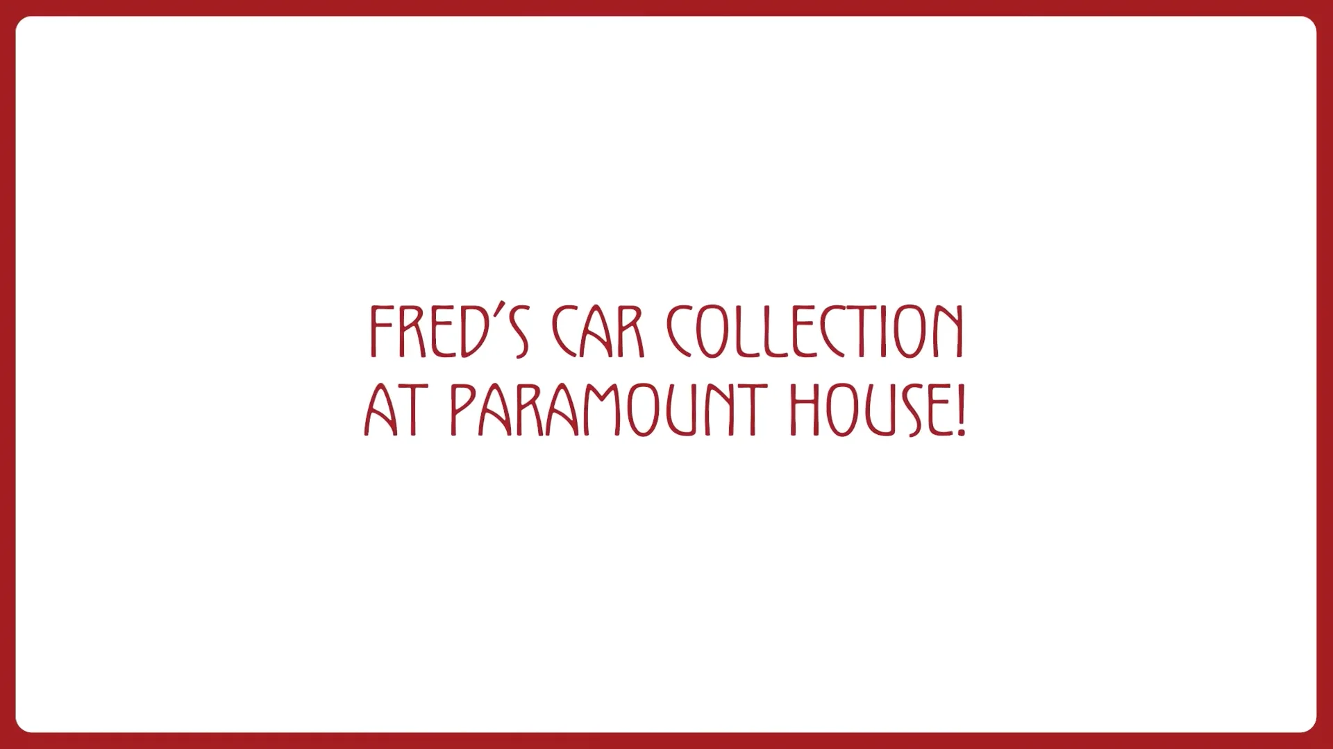 Fred's Car Collection at Paramount House! on Vimeo
