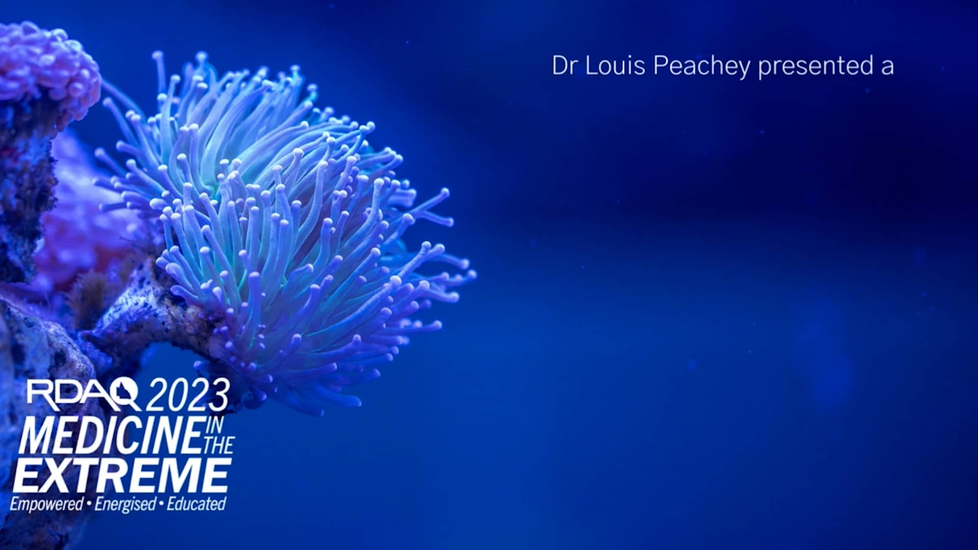 Dr Louis Peachey RDAQ2023 on Vimeo