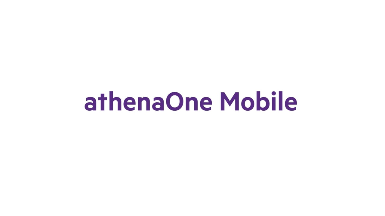 athenaOne Mobile App Overview on Vimeo