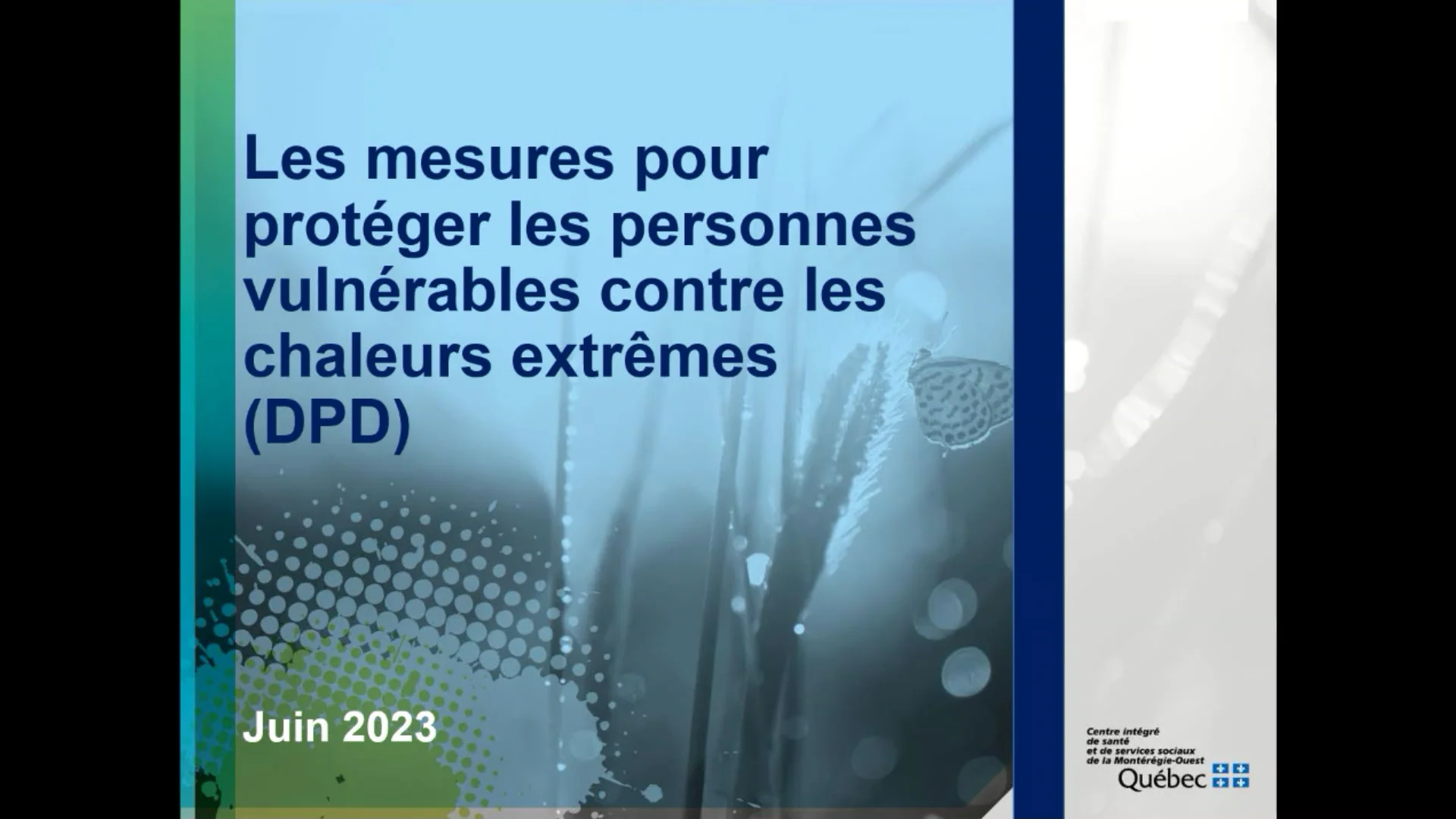 Mesures pour protéger les usagers vulnérables contre les chaleurs extrêmes (DPD) on Vimeo