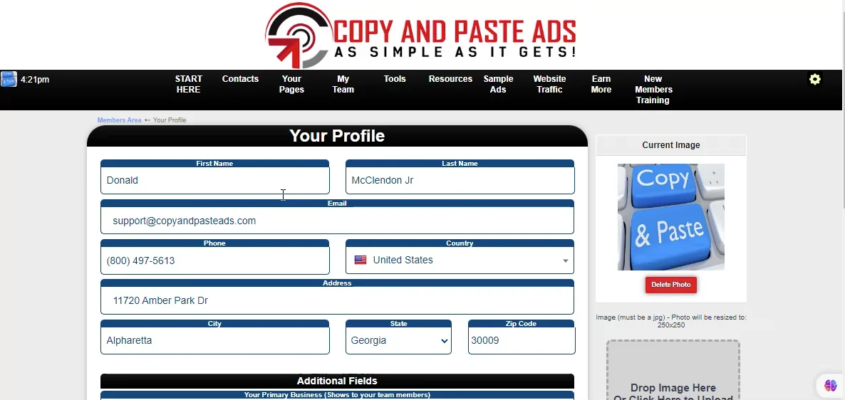 copy-and-paste-ads-update-profile on Vimeo