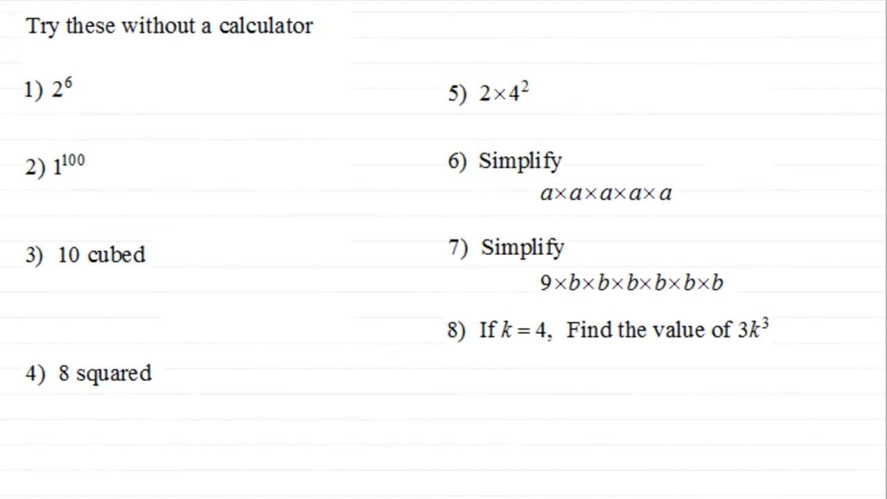 _Algebra_Indices Introduction_Multiplication rules for indices_Indices ...