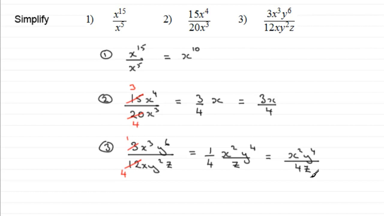 _Algebra_Indices Introduction_Negative indices_Indices (Exponents ...