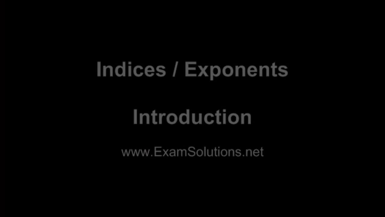 _Algebra_Indices Introduction_Negative indices_Indices (Exponents) - Short introductory exerci ...