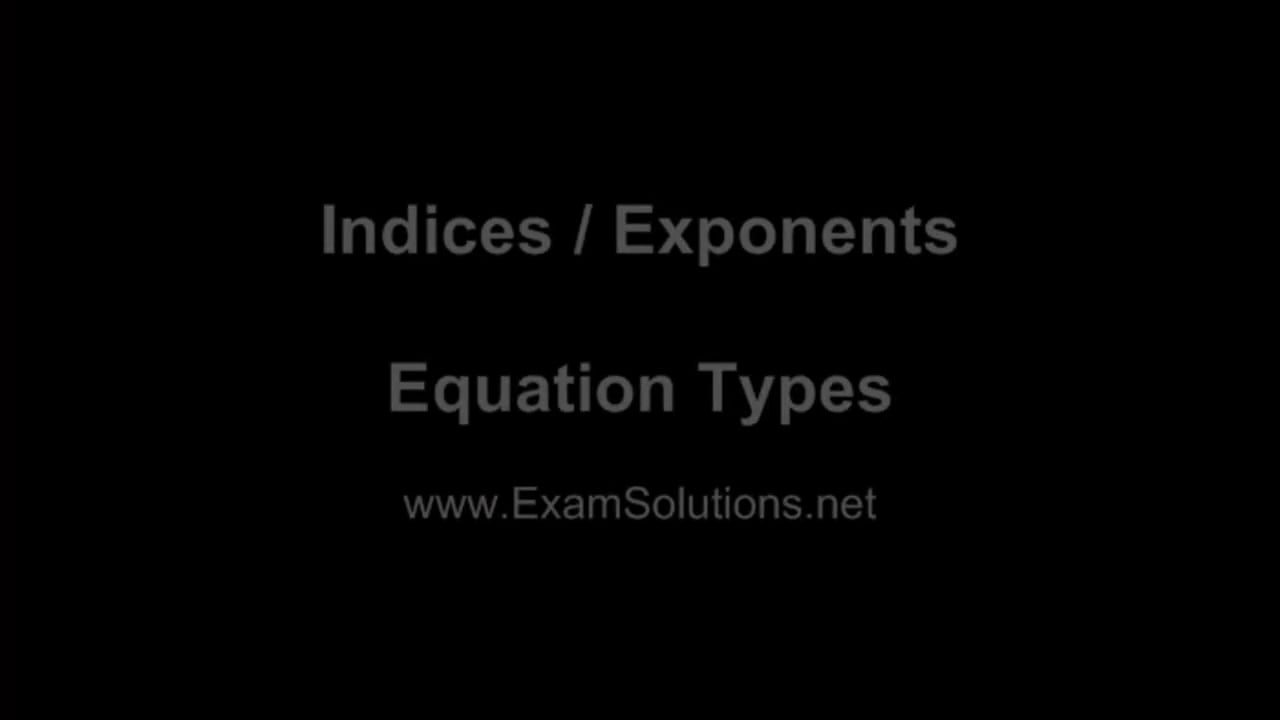 _Algebra_Indices Introduction_Summary of indices_Indices (Exponents ...