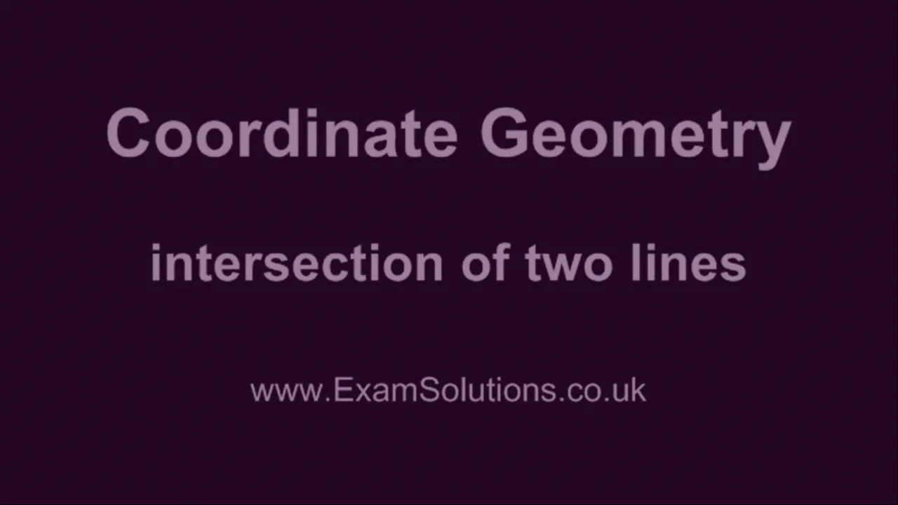 _Algebra_Intersection of Graphs_Intersection of two straight lines ...