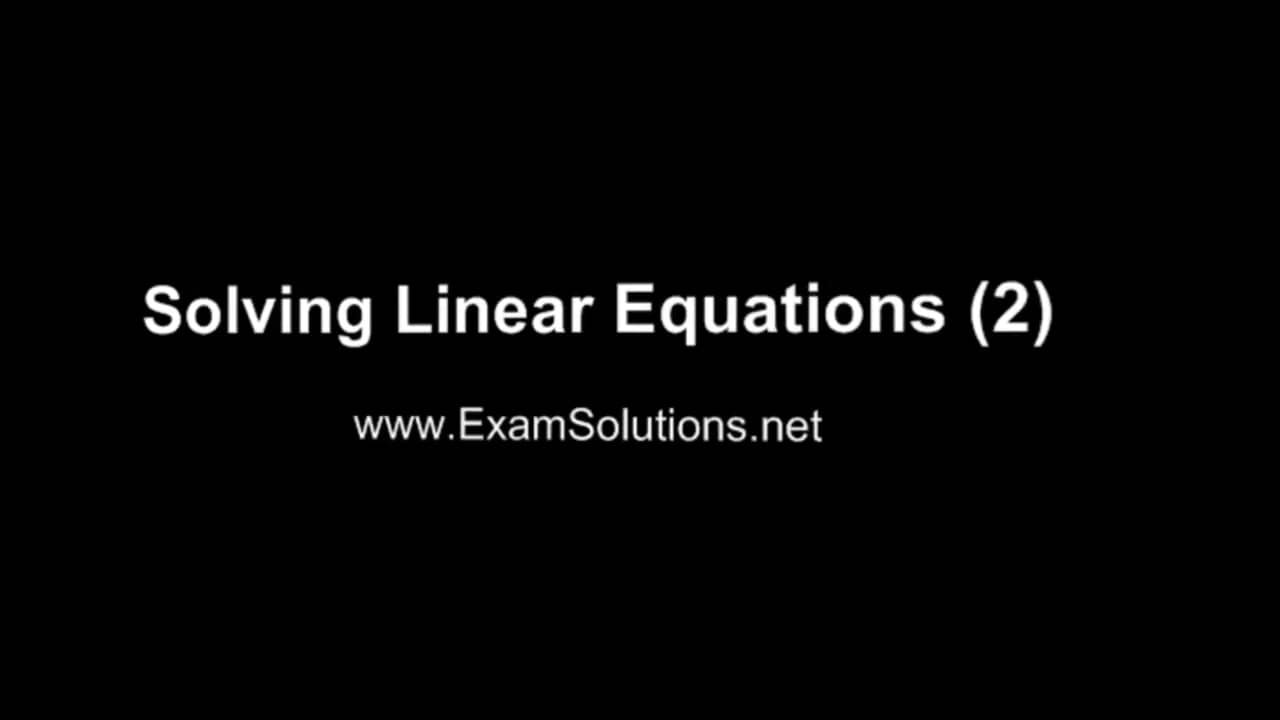 _Algebra_Solving linear equations_Linear Equations with brackets_How to solve a linear equation ...