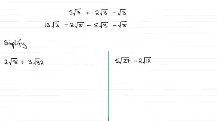 _Algebra_Surds_Dividing Surds_Surds - Addition and Subtraction ...