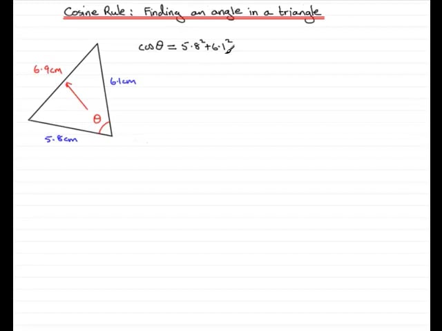 _Geometry_Trigonometry Non Right Angled Triangles_Sine rule_Cosine rule ...