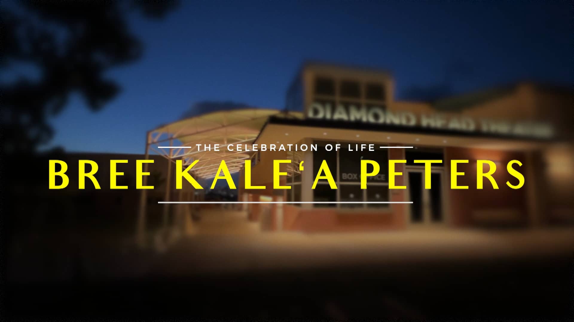 Celebration of Life - Bree Peters on Vimeo