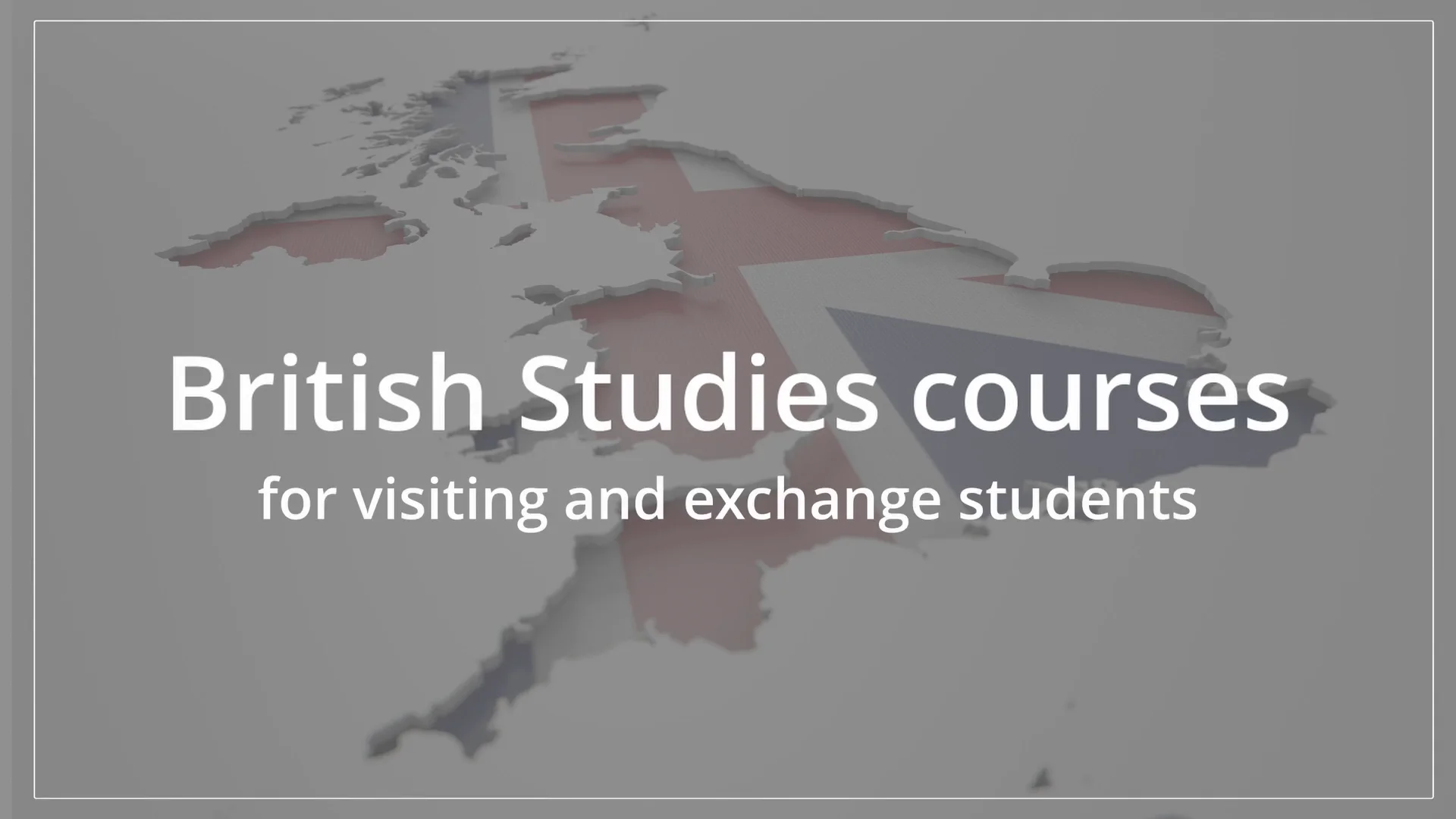 British Studies courses for visiting and exchange students