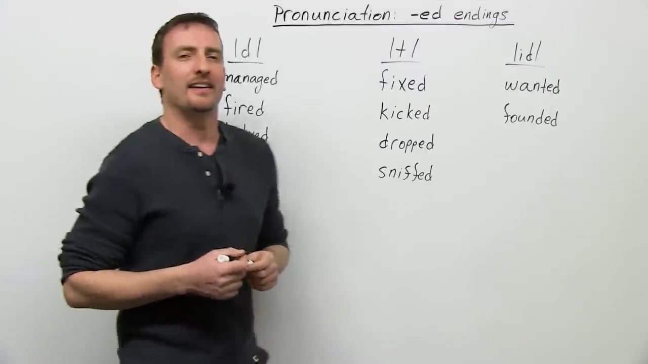 How to say -ed endings in English on Vimeo