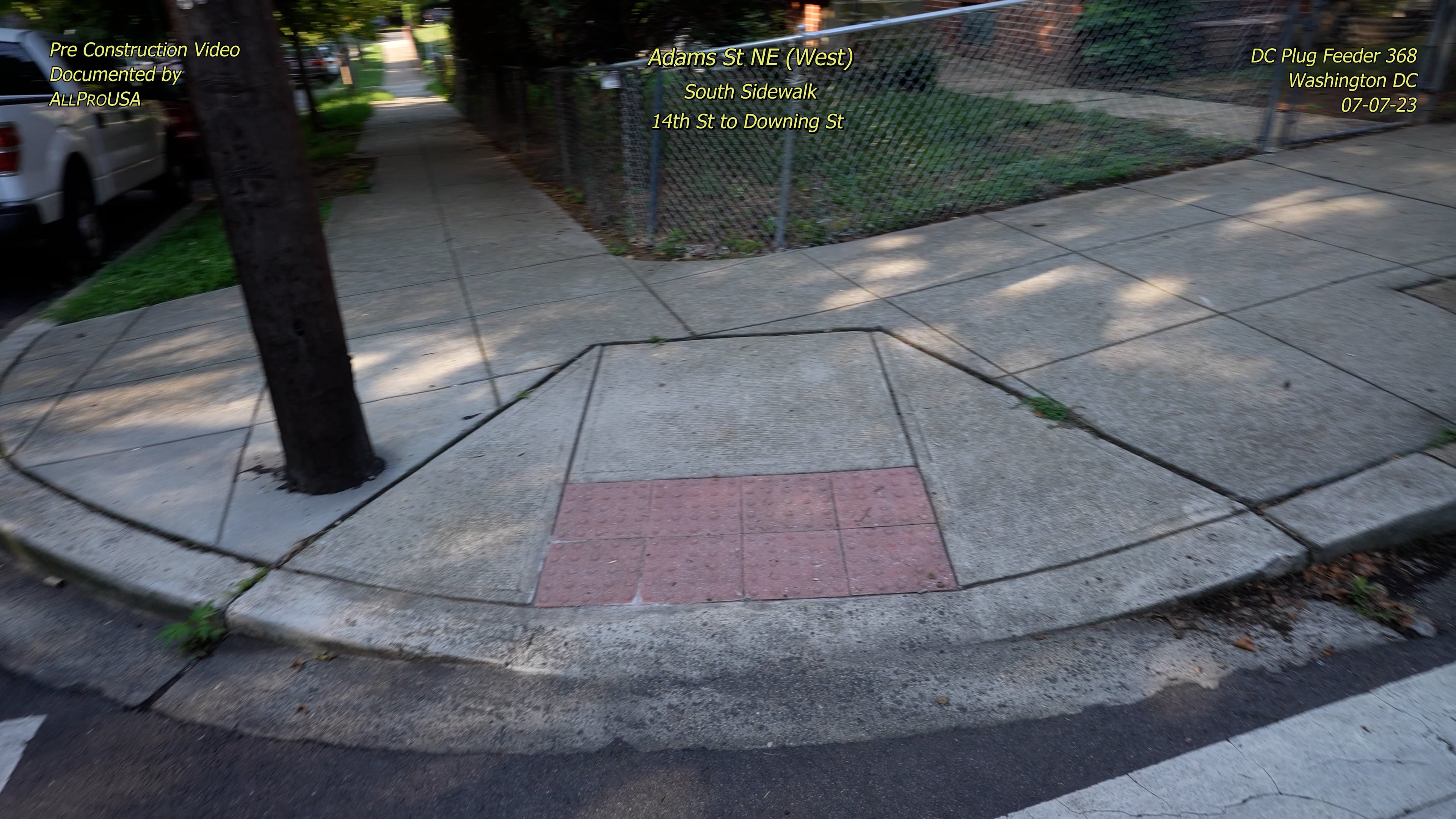 Adams St NE (West) - South Sidewalk