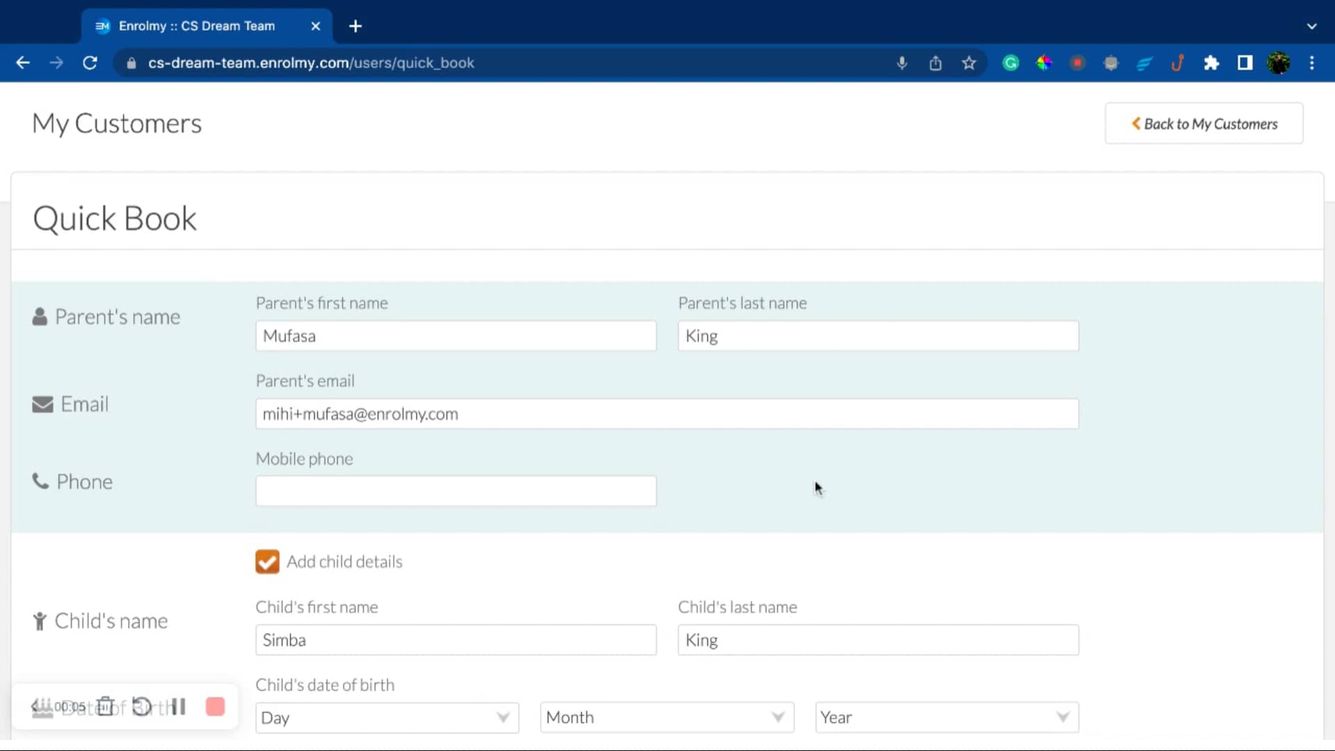 Quick Booking Tutorial on Vimeo