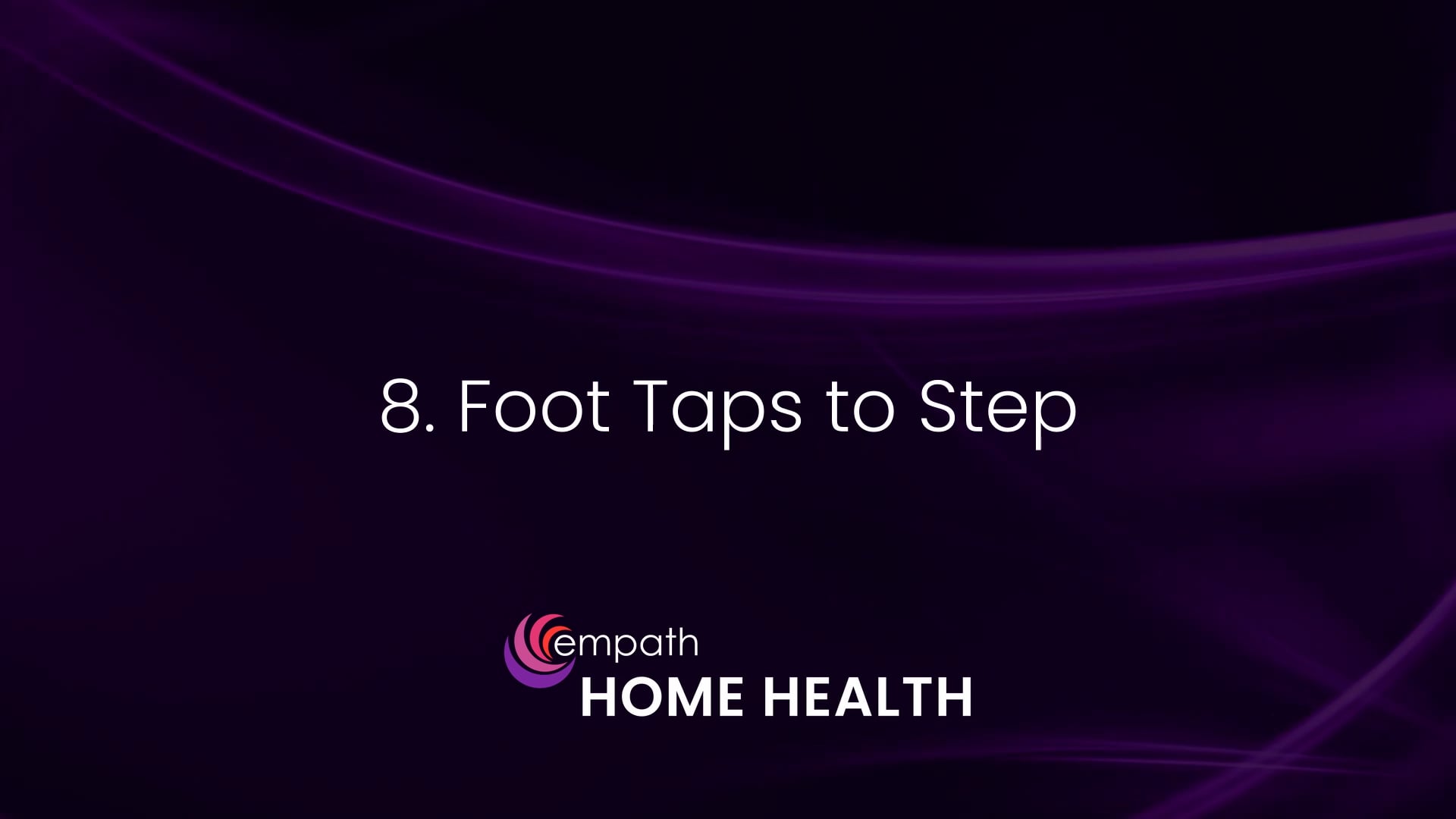 8. Foot Taps to Step on Vimeo