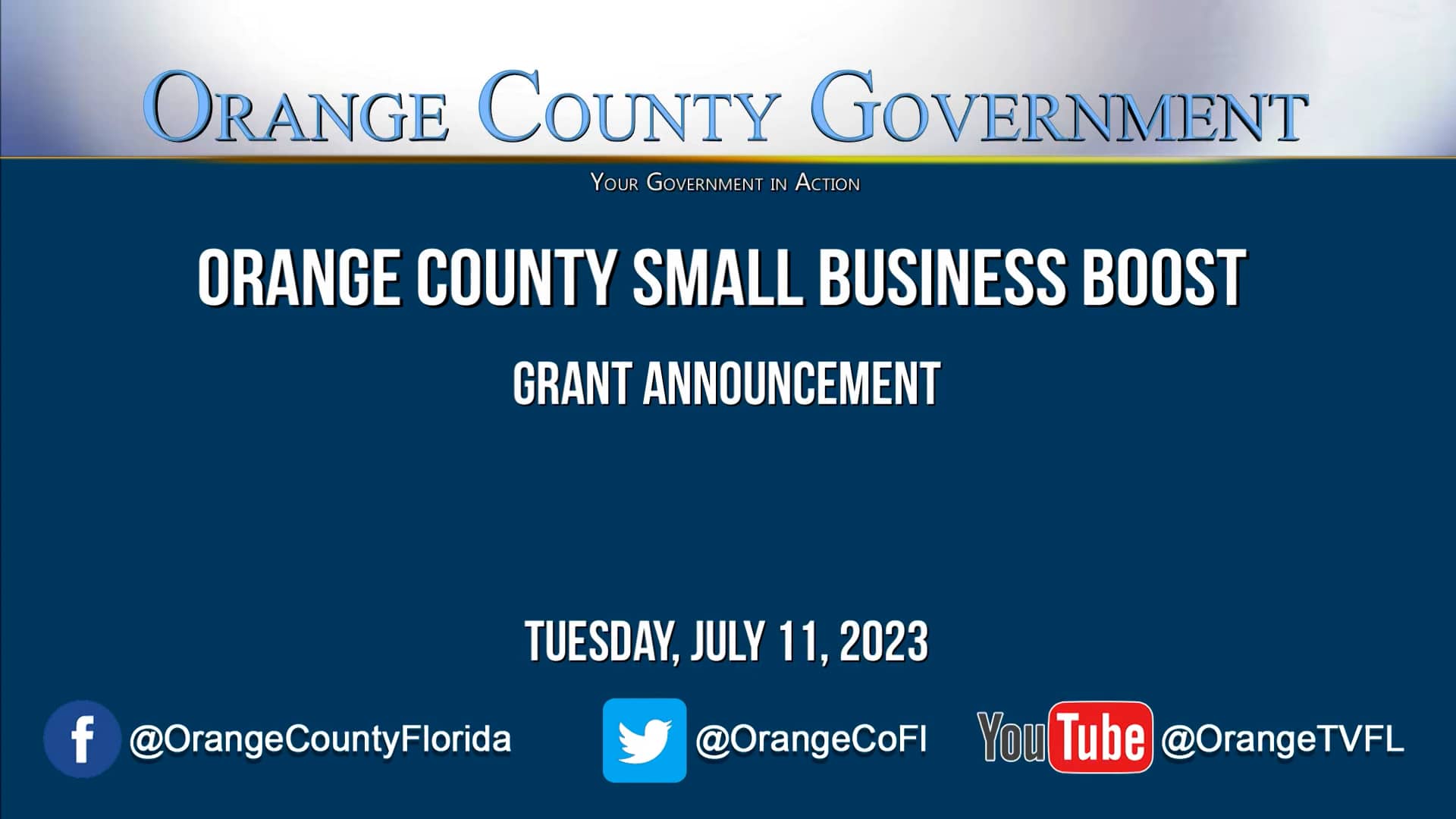 Orange County Small Business BOOST Grant Announcement | July 11, 2023 on Vimeo