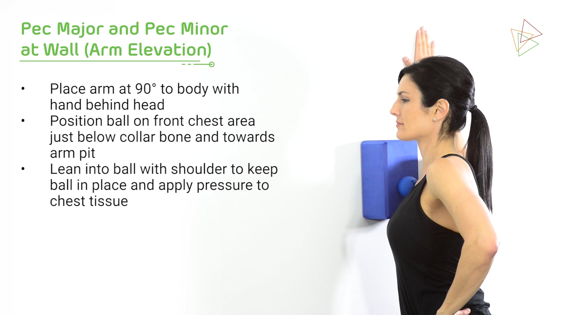 SFMR Pec Major and Pec Minor at Wall (Arm Elevation) on Vimeo