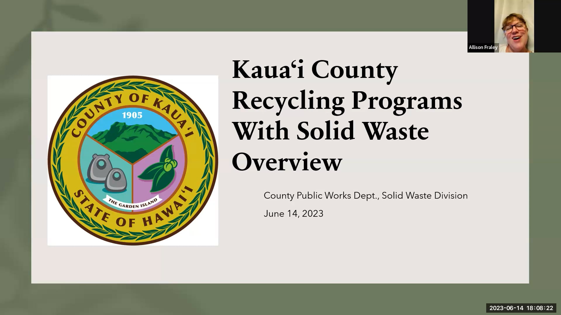 Kaua'i Solid Waste Update - 6/14 on Vimeo