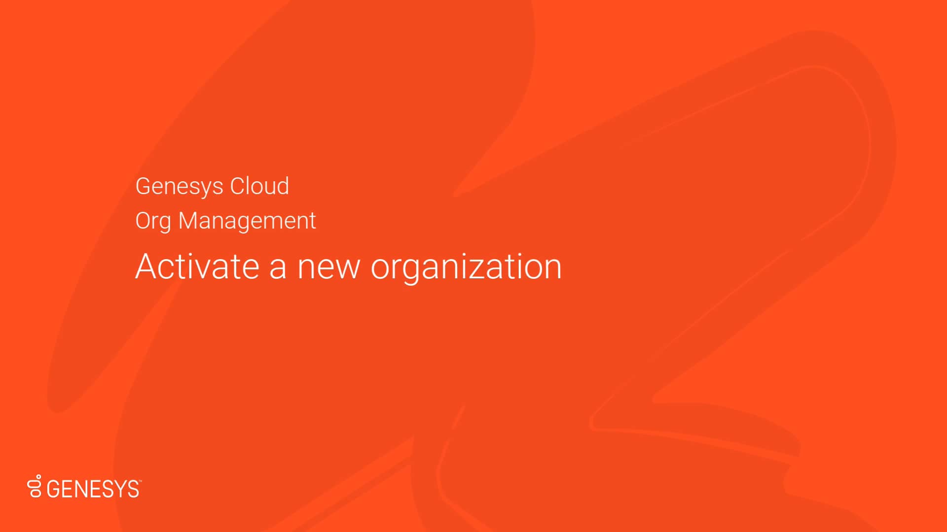 Org Management: Activate a new organization on Vimeo