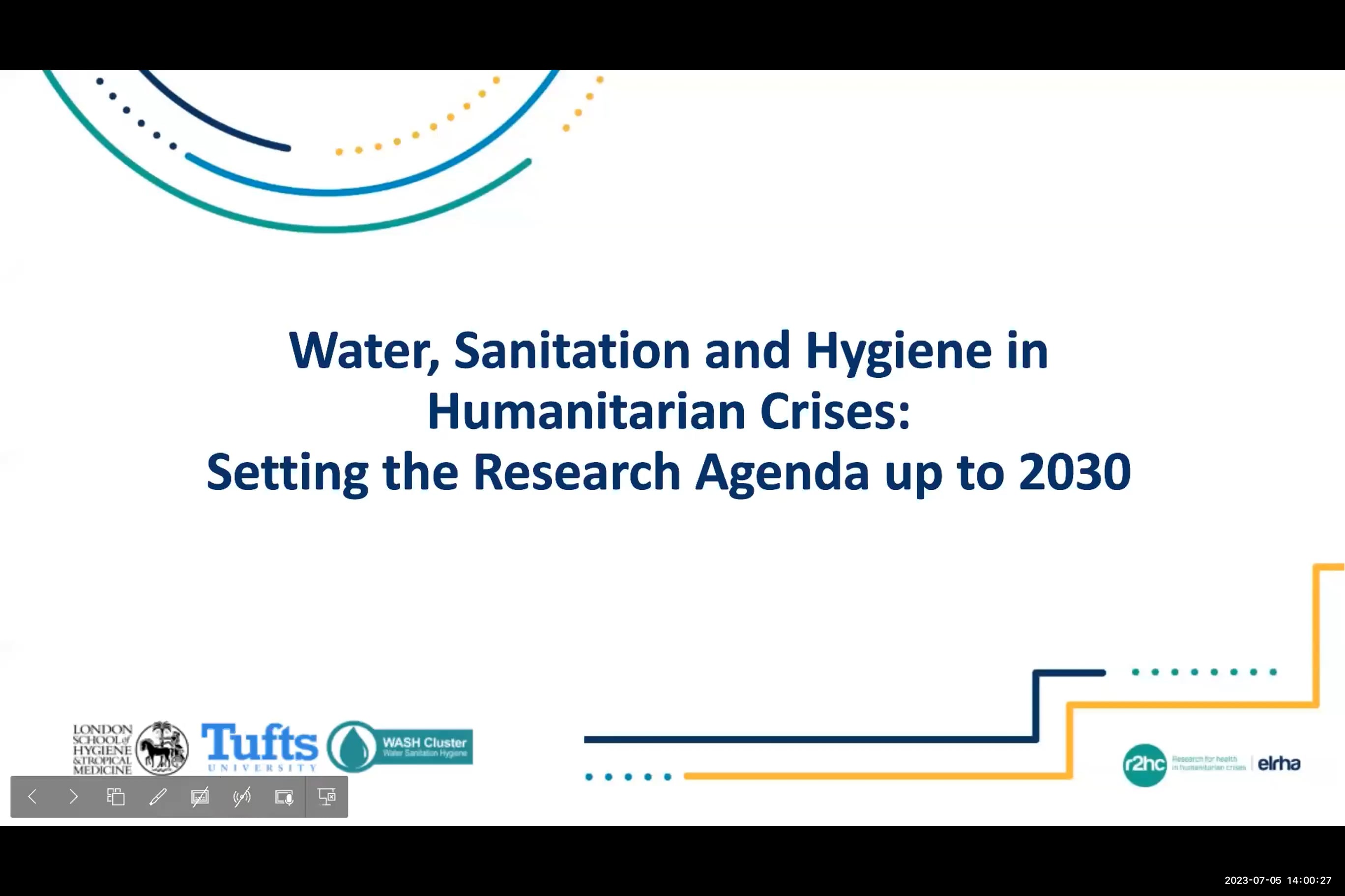 Launch of the report "WASH in humanitarian crises: setting the research ...