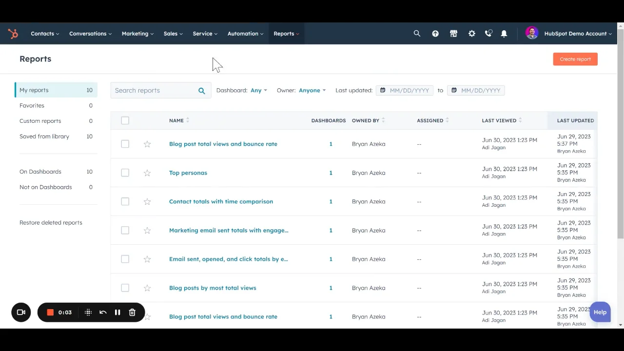 Navigating HubSpot Reporting on Vimeo