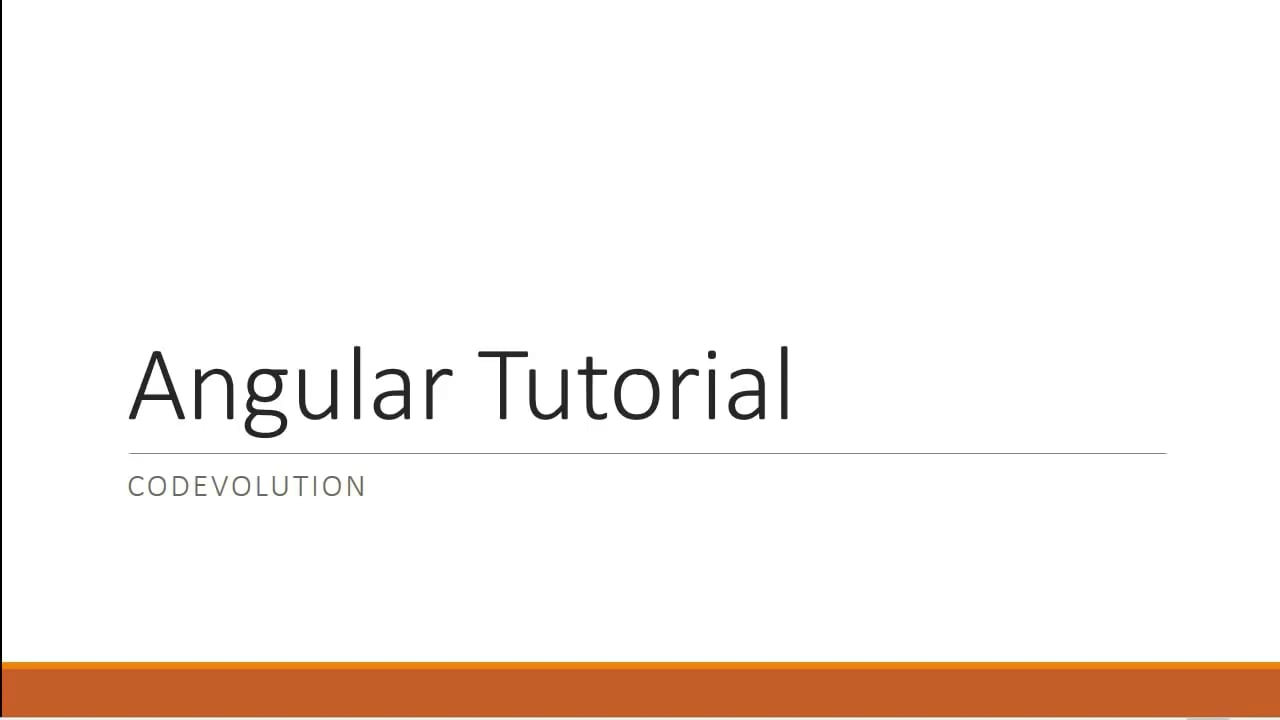 Angular Tutorial - 1 - Introduction.mp4 on Vimeo