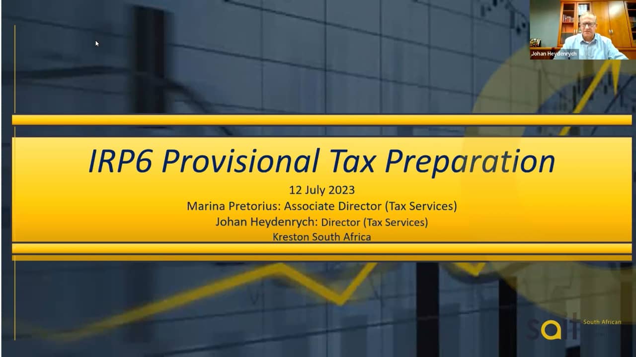 IRP 6 Provisional Tax Preparation 12 July 2023 on Vimeo