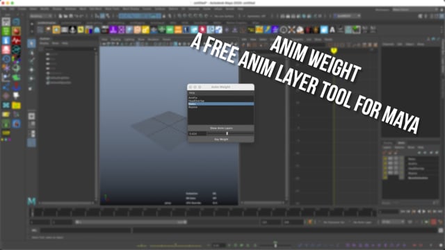 animWeight - A Free Animation Layer Tool for Maya