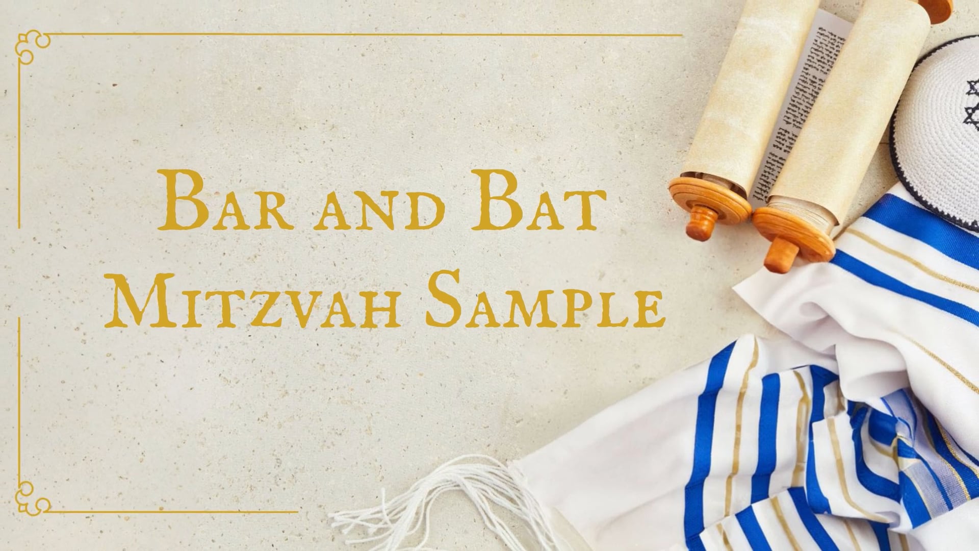 Bar/Bat Mitzvah Sample on Vimeo