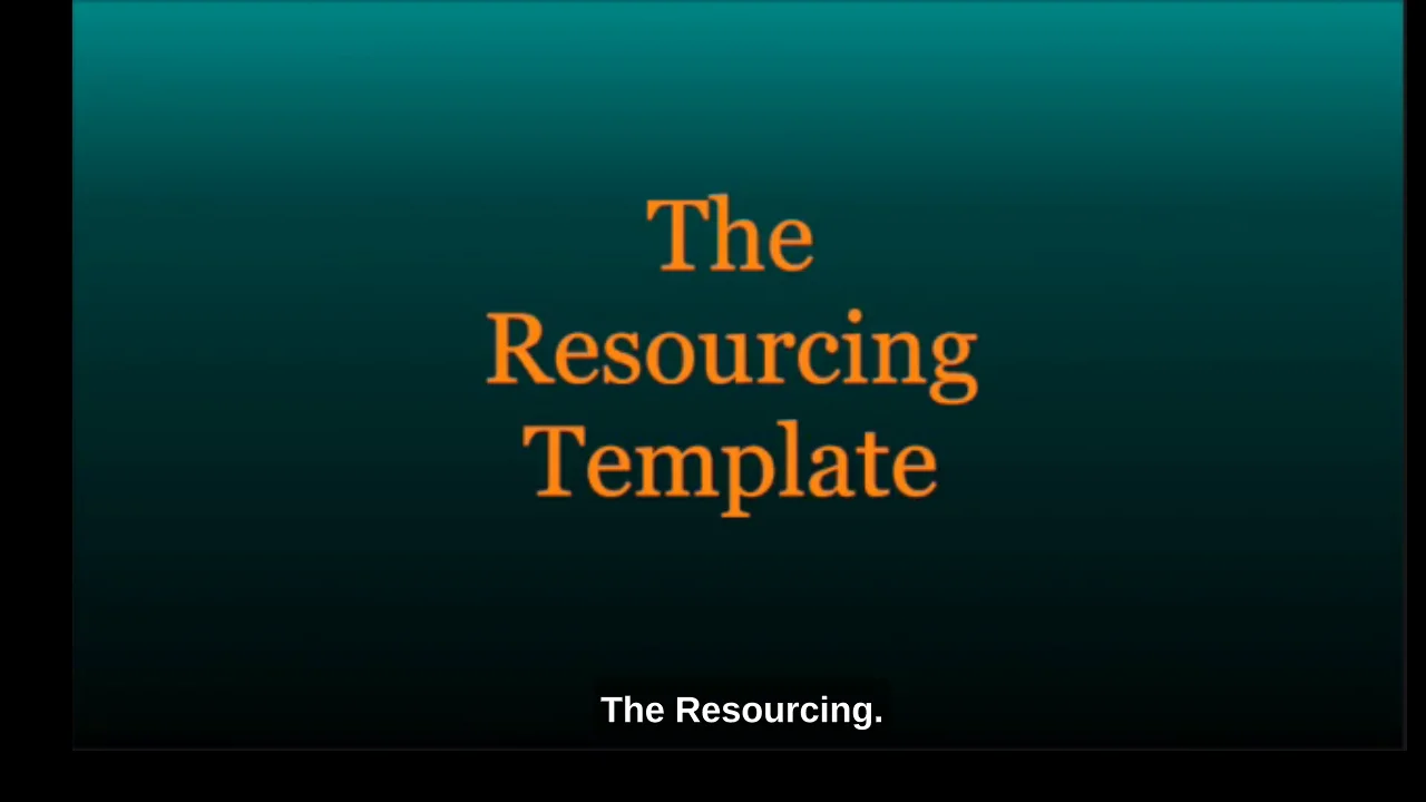 THE RESOURCING TEMPLATE