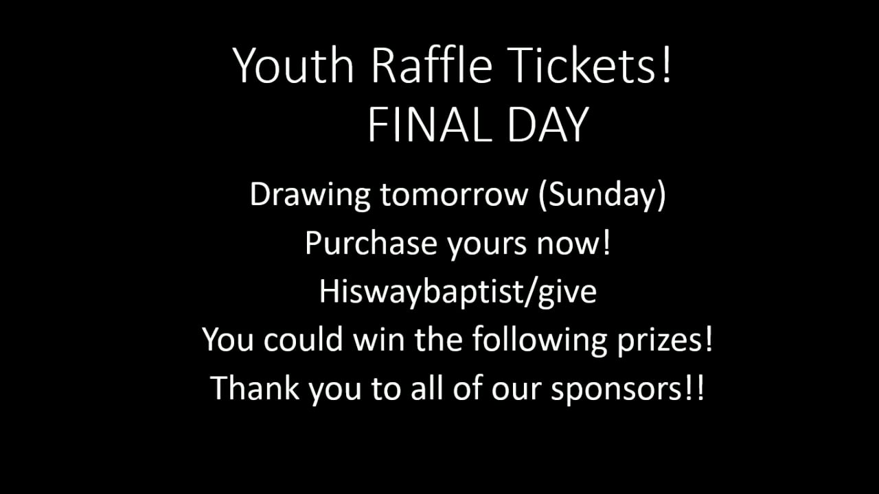 Youth Raffle! on Vimeo