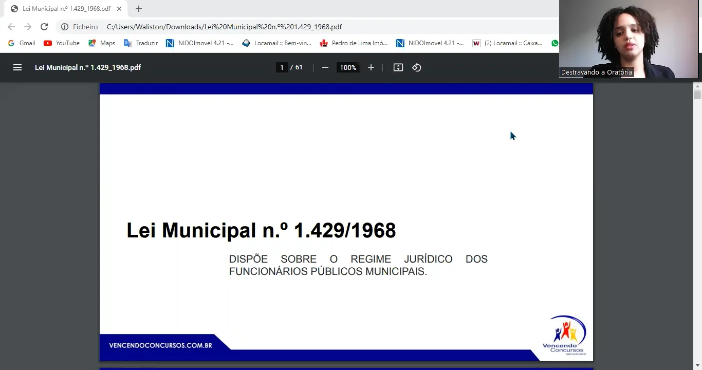 Aula 1 - Lei 1.429-68 Ipref Guarulhos