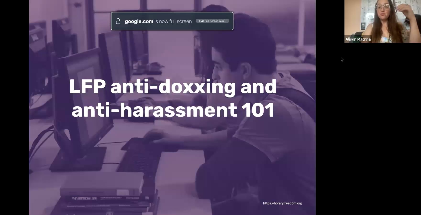 LFP anti-doxxing 101 webinar on Vimeo