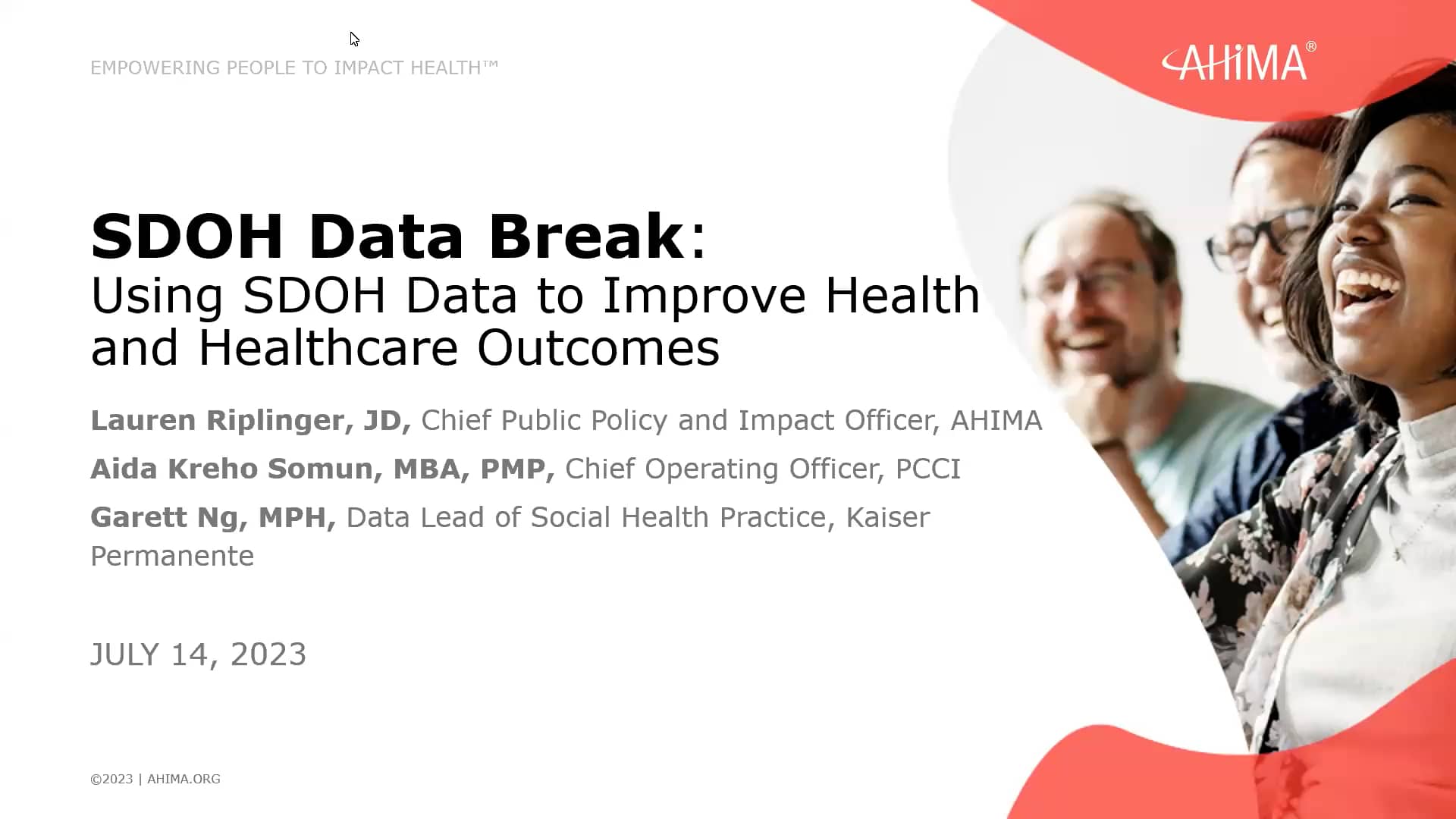 3 - SDOH Data Break: Using SDOH Data to Improve Health and Healthcare ...