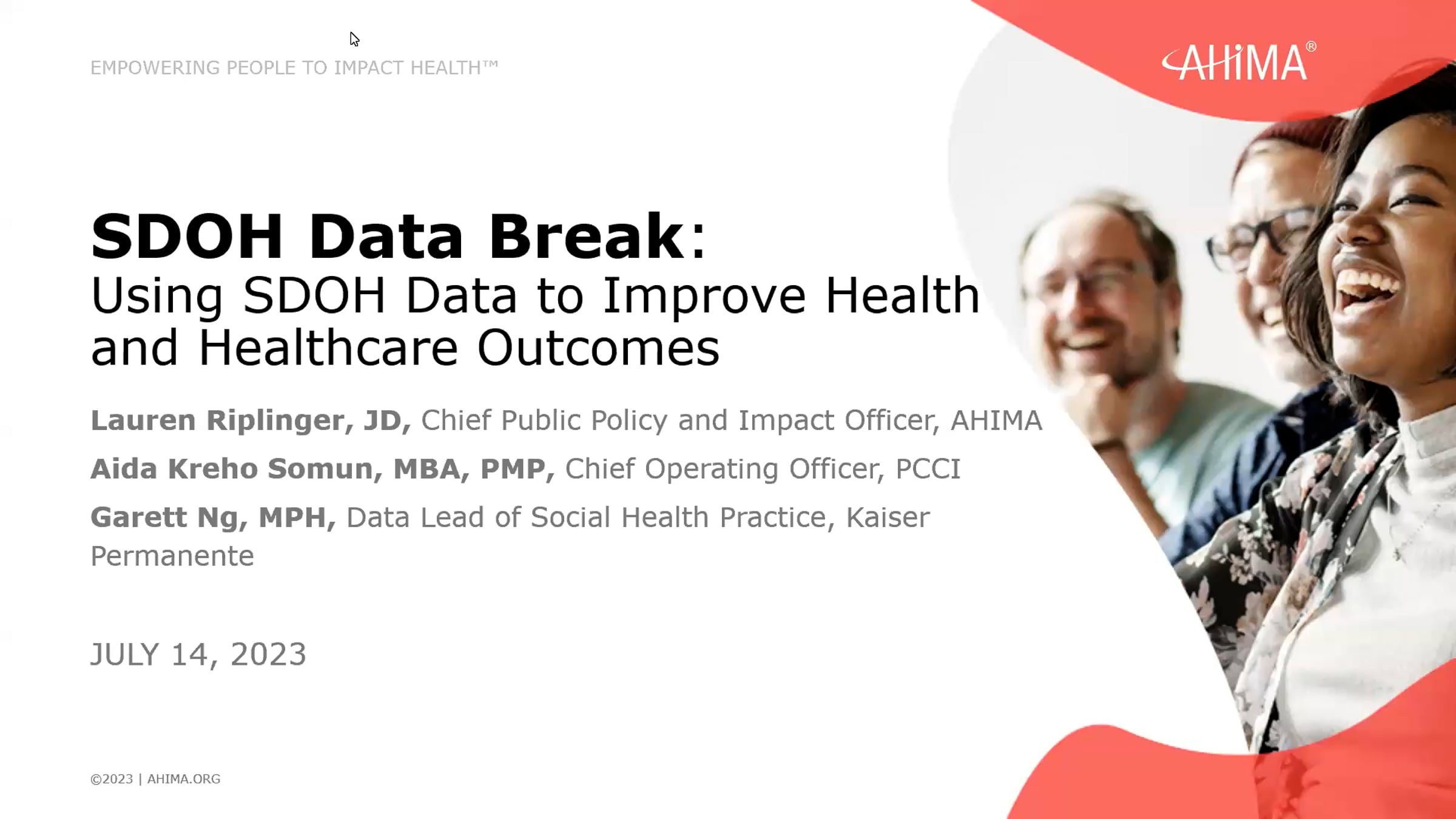 3 - SDOH Data Break: Using SDOH Data to Improve Health and Healthcare ...